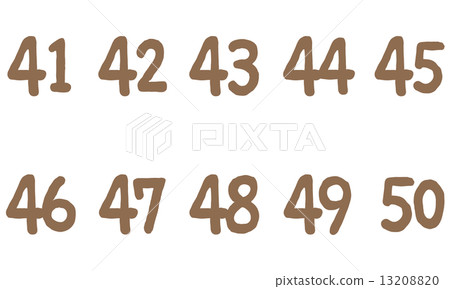 Natural number 40 th - Stock Illustration [13208820] - PIXTA