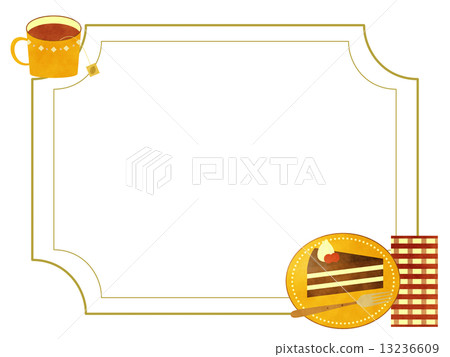 Tea time frame - Stock Illustration [13236609] - PIXTA