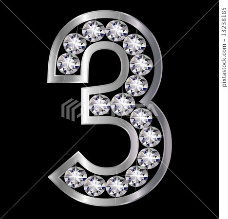3 Numerical number - Stock Illustration [13238185] - PIXTA
