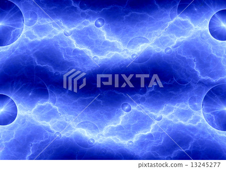 Blue fantasy lightning - Stock Illustration [13245277] - PIXTA