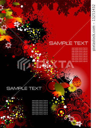 Grunge autumn background, vector illustration - Stock Illustration ...