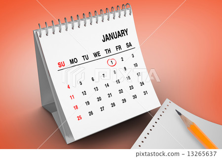 Composite image of january on calendar - Stock Illustration [13265637 ...