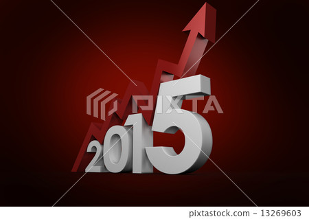 Composite image of 2015 with red arrow - Stock Illustration [13269603 ...
