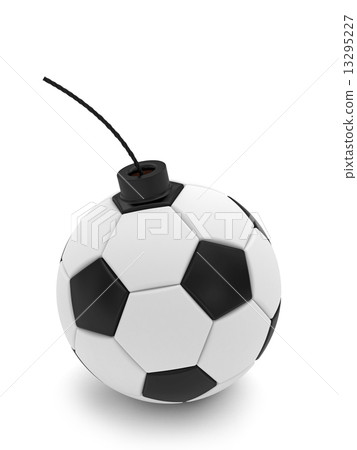 Soccer ball bomb on white - Stock Illustration [13295227] - PIXTA