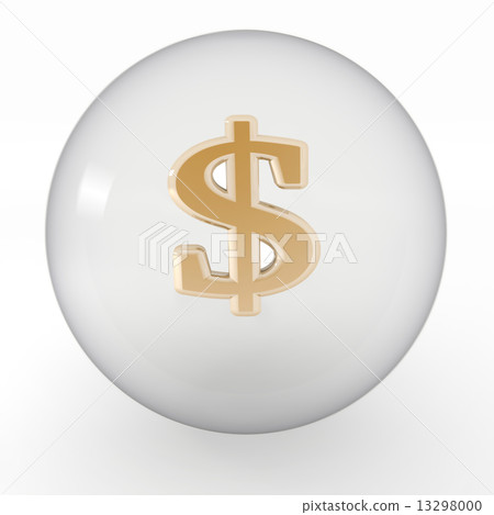 crystal ball with symbol of dollar inside-插圖素材 [13298000] - PIXTA圖庫