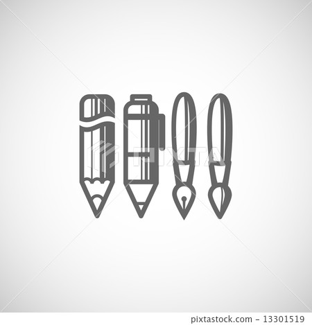 set of drawing and writing tools - Stock Illustration [13301519] - PIXTA