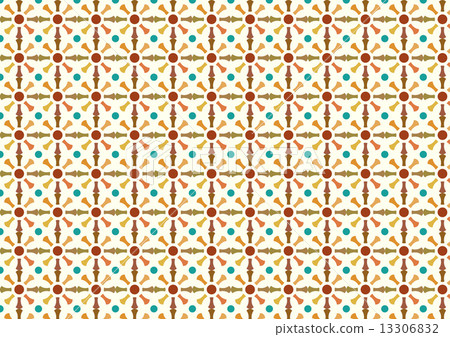 Retro Bone and Circle Pattern on Pastel Color - Stock Illustration ...