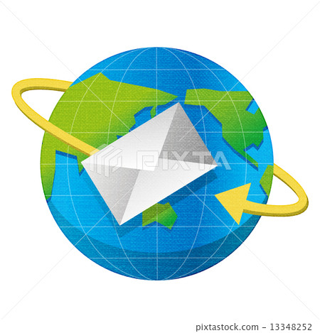 Earth and e-mail - Stock Illustration [13348252] - PIXTA