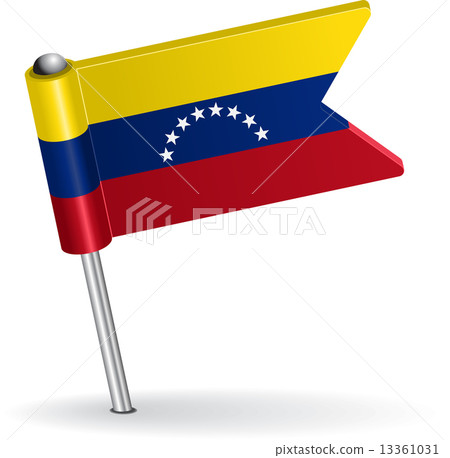 Venezuelan pin icon flag. Vector illustration - Stock Illustration ...