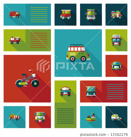 Transportation ui flat design background set,... - Stock Illustration ...