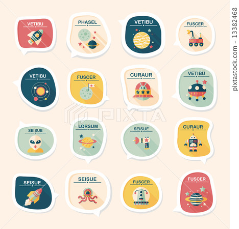 Space speech bubble flat design background set,... - Stock Illustration ...