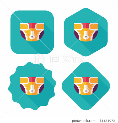 diaper flat icon with long shadow,EPS 10 - Stock Illustration [13383978 ...