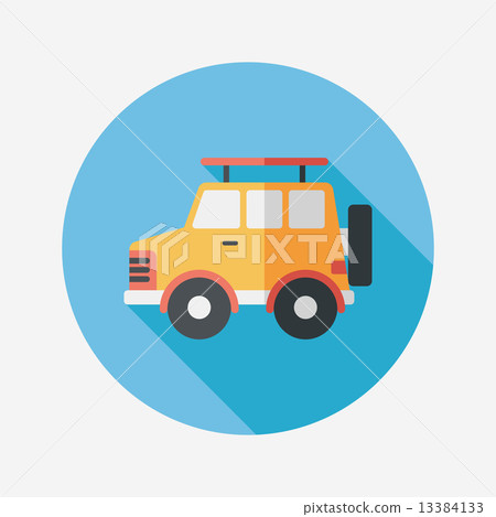Transportation Sports Utility Vehicle flat icon... - Stock Illustration ...