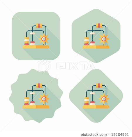 educational toy flat icon with long shadow,eps10 - Stock Illustration ...