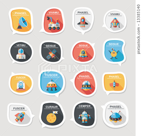Space speech bubble flat design background set,... - Stock Illustration ...