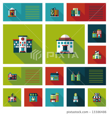 Building ui flat design background set, eps10 - Stock Illustration ...