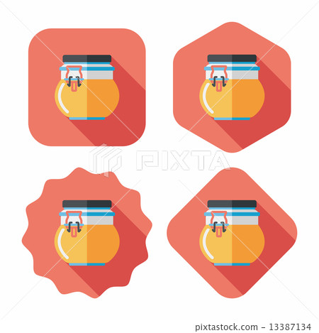 kitchenware preserving container flat icon with... - Stock Illustration ...