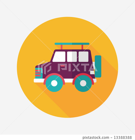 Transportation Sports Utility Vehicle flat icon... - Stock Illustration ...