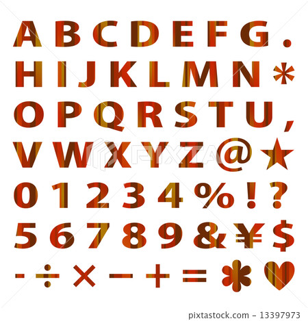 Alphabet brown series - Stock Illustration [13397973] - PIXTA
