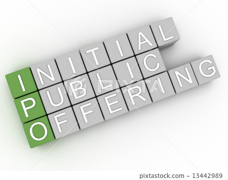 3d image IPO (Initial Public Offering) issues... - Stock Illustration ...