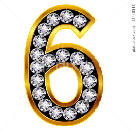 6 Numerical number - Stock Illustration [13448318] - PIXTA