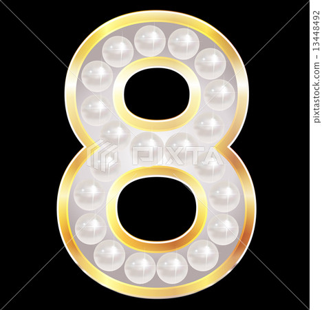 8 Numerical number - Stock Illustration [13448492] - PIXTA