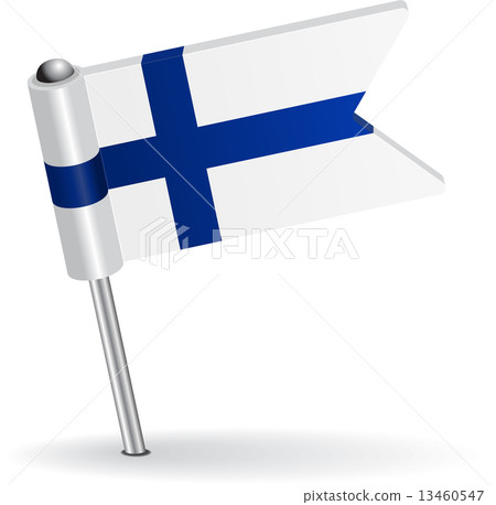 Finnish pin icon flag. Vector illustration - Stock Illustration ...