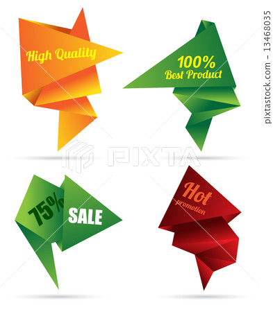 Origami banner set - Stock Illustration [13468035] - PIXTA