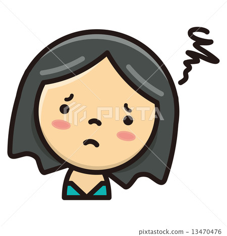 Anxious concern worrying face - Stock Illustration [13470476] - PIXTA