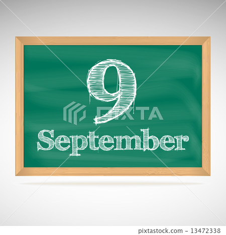 September 9, day calendar, school board, date - Stock Illustration ...