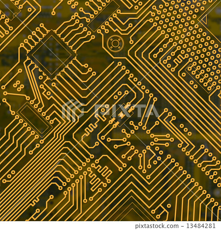 Abstract electronic industrial circuit board... - Stock Illustration ...