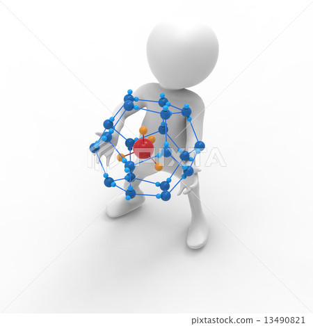 Molecular structure of methane hydrate - Stock Illustration [13490821 ...
