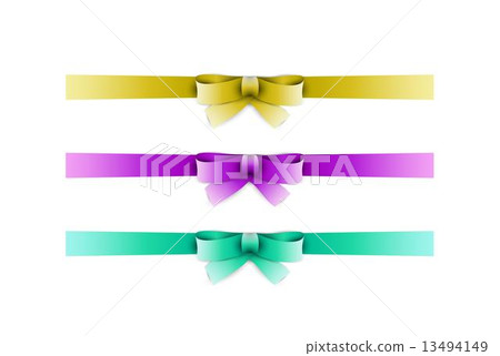 collection of the three ribbons - Stock Illustration [13494149] - PIXTA