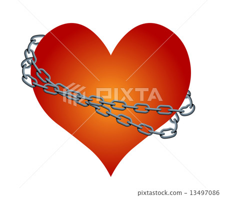 chained heart - Stock Illustration [13497086] - PIXTA