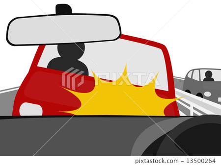 Reverse car collision. - Stock Illustration [13500264] - PIXTA