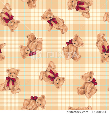 美麗的熊圖案-插圖素材 [13500381] - PIXTA圖庫