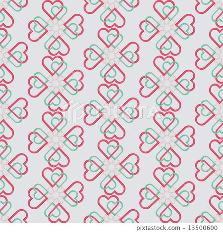 Seamless pattern of joint heart-插圖素材 [13500600] - PIXTA圖庫