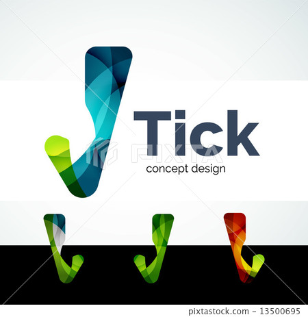 Abstract tick logo design-插圖素材 [13500695] - PIXTA圖庫