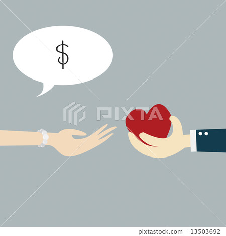 Hand holding heart with concept business - Stock Illustration [13503692 ...