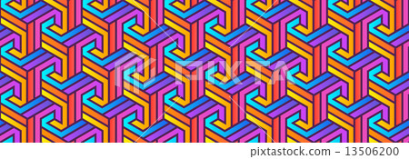 Colored Geometric Pattern - Stock Illustration [13506200] - PIXTA