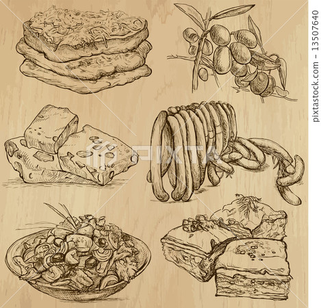 Food - An hand drawn vector pack - Stock Illustration [13507640] - PIXTA