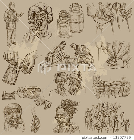 drugs - hand drawn vector pack - Stock Illustration [13507759] - PIXTA