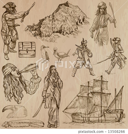 pirates - an hand drawn vector pack - Stock Illustration [13508266] - PIXTA