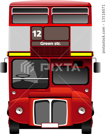 London double Decker red bus. Vector illustration - Stock Illustration ...