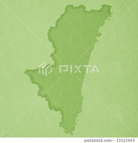 Miyazaki Prefecture Map - Stock Illustration [13522943] - PIXTA