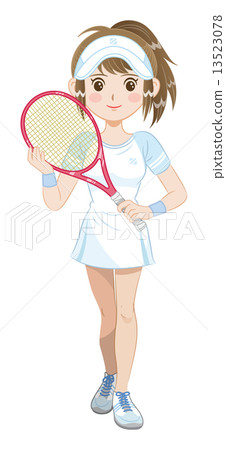 Tennis girl - Stock Illustration [13523078] - PIXTA
