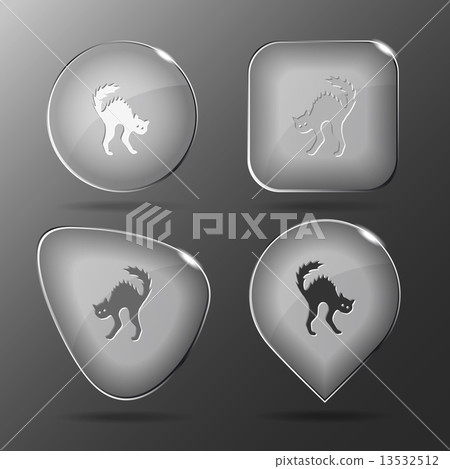 Cat. Glass buttons. Vector illustration. - Stock Illustration [13532512 ...