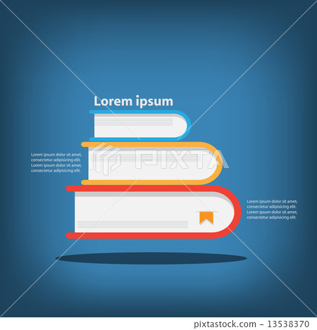 Books stack,Colorful vector design - Stock Illustration [13538370] - PIXTA
