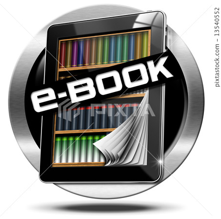 E-Book Symbol with Tablet Computer - Stock Illustration [13540552] - PIXTA