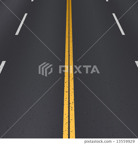 Asphalt highway perspective view. - Stock Illustration [13559929] - PIXTA